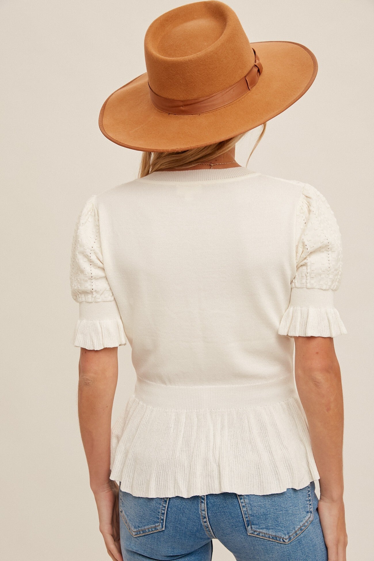 Peplum Knit Top | Phileo Style